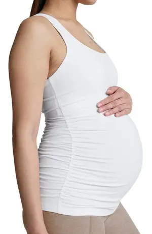 Beyond Yoga Maternity Racerback Camisole - Cloud White