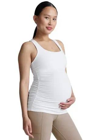 Beyond Yoga Maternity Racerback Camisole - Cloud White