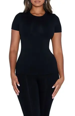 Naked Wardrobe Stretch Jersey T-shirt - Black
