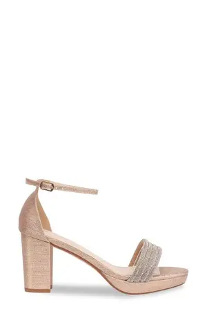 TOUCH UPS Parker Ankle Strap Platform Sandal - Champagne