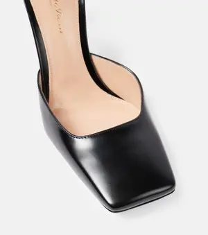 GIANVITO ROSSI 95 Polished Leather Slingback Pumps