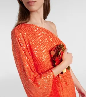 TALLER MARMO Spritz Disco Sequined Maxi Dress