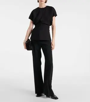 TOTEME Gathered Pleated Top - Black