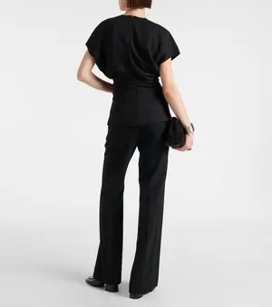 TOTEME Gathered Pleated Top - Black