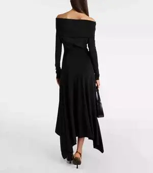 Max Mara Gerla Off-shoulder Maxi Dress