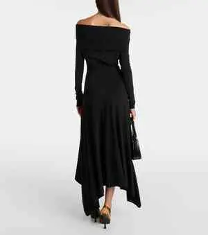 Max Mara Gerla Off-shoulder Maxi Dress