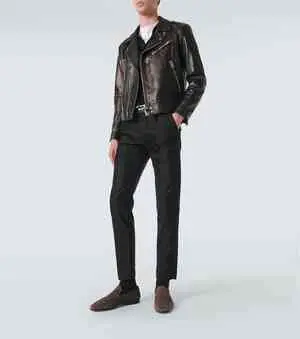 TOM FORD Sean Suede Penny Loafers - Brown