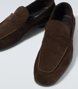 TOM FORD Sean Suede Loafers - Brown