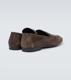 TOM FORD Sean Suede Penny Loafers - Brown