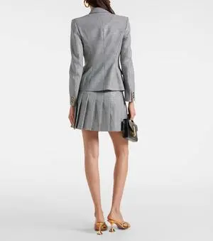 Alessandra Rich Houndstooth Wool-blend Jacket