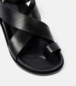 A.emery Jalen Leather Sandals - Black
