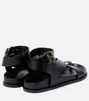 A.emery Jalen Leather Sandals - Black