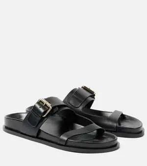 A.emery Prince Leather Sandals - Black