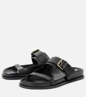 A.emery Prince Leather Sandals - Black