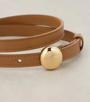 Loewe Pebble Anagram Leather Belt - Brown