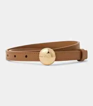 Loewe Pebble Anagram Leather Belt - Brown