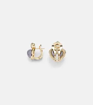Marina B Trisolina 18kt Yellow Chalcedony And Diamond Earrings - Gold