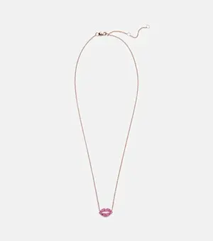 ROXANNE FIRST Scarlett Kiss Necklace With Pink Sapphires - Gold
