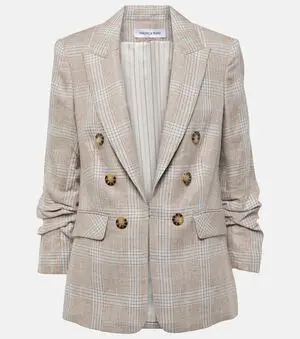 Veronica Beard Beacon Dickey Linen Blazer - Beige