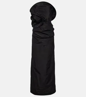 Magda Butrym Floral-appliqué Gown - Black