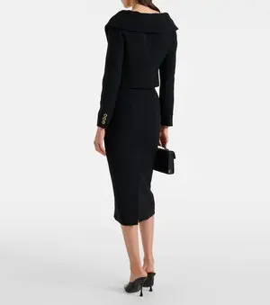 Alessandra Rich Wool Midi Skirt