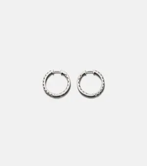 ROXANNE FIRST 14kt White Gold Diamond Hoop Earrings