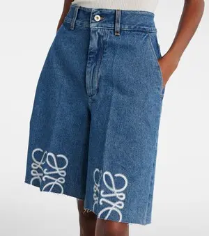 Loewe Anagram Denim Bermuda Shorts