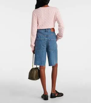 Loewe Anagram Denim Bermuda Shorts