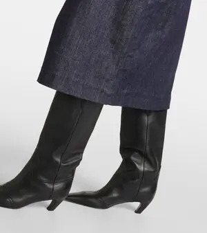 Max Mara Cotton-blend Denim Shift Dress