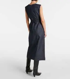Max Mara Cotton-blend Denim Shift Dress