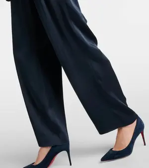 Max Mara High-rise Wide-leg Pants - Blue