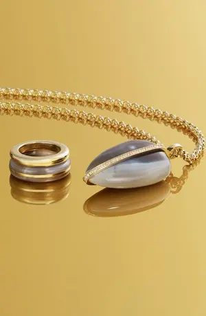 BY PARIAH Xl Diamond Pebble Pendant Necklace