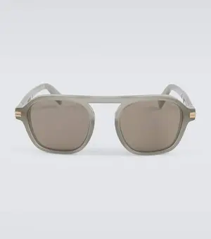 Zegna Aurora Ii Flat-top Sunglasses - Grey