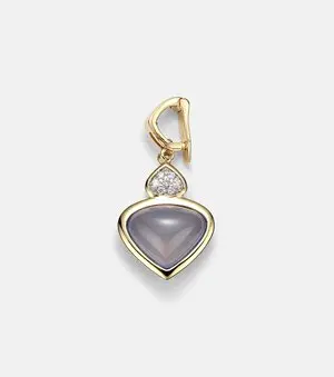 Marina B Trisolina 18kt Yellow Pendant Necklace With Chalcedony And Diamonds