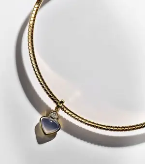 Marina B Trisolina 18kt Yellow Pendant Necklace With Chalcedony And Diamonds - Gold