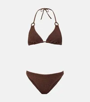 Hunza G Hunza G Eva Shirred Bikini Brown