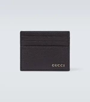 Gucci Logo Leather Card Holder - Black