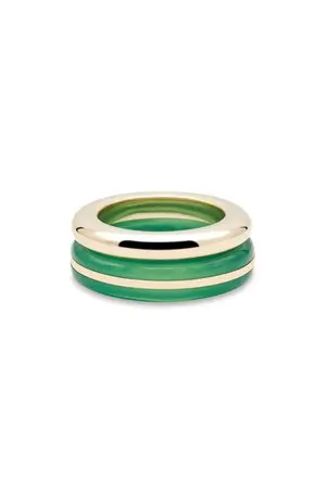 BY PARIAH Essential Stack Rings Set - Green