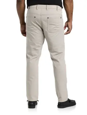 TRUE NATION BY DXL Big & Tall 5-pocket Stretch Twill Pants - Drizzle