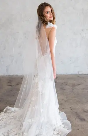 Brides & Hairpins Pacal Double Layer Veil - Ivory