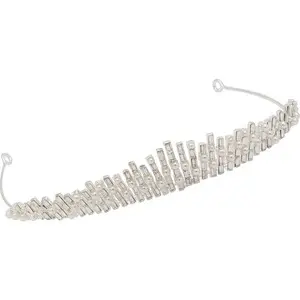 Brides & Hairpins Indira Crystal & Faux Pearl Crown - Silver