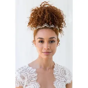 Brides & Hairpins Mishael Marquise Crystal Crown - Gold