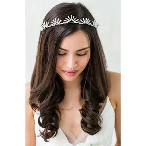 Brides & Hairpins Mishael Marquise Crystal Crown - Silver