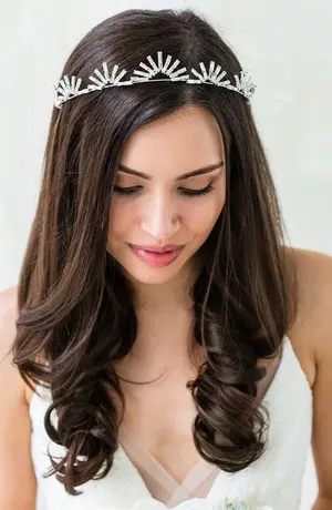 Brides & Hairpins Mishael Marquise Crystal Crown Silver