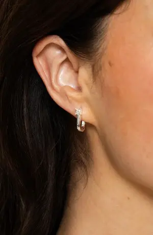 MIRANDA FRYE Valentina Cubic Zirconia Huggie Hoop Earrings