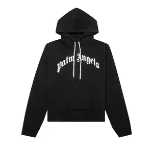 Palm Angels Curved Logo Hooded Sweatshirt