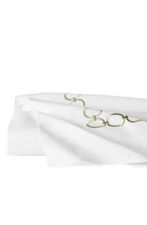 SFERRA Catena Flat Sheet White/ Willow