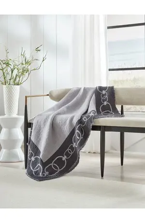 SFERRA Eterna Merino Wool Throw Blanket - Grey