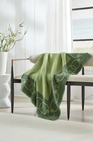 SFERRA Eterna Merino Wool Throw Blanket - Willow