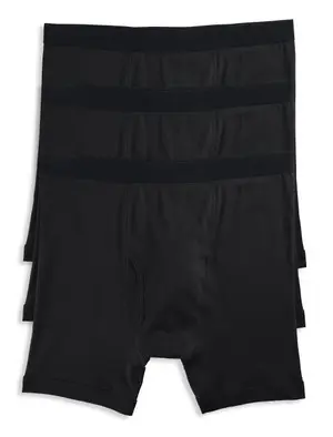 HARBOR BAY BY DXL 3-pk Boxer Briefs - Black